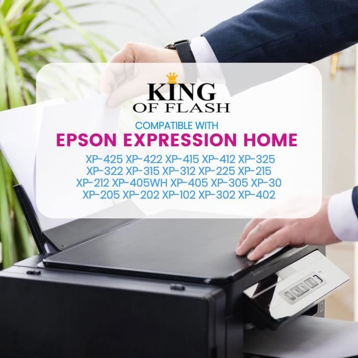 King of Flash neuf Imprimante compatible cartouches d'encre Cyan ...