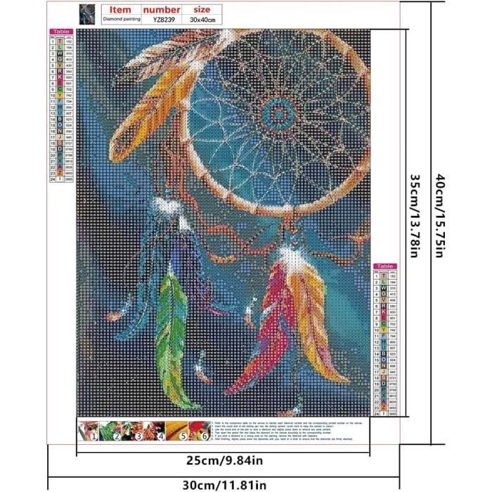 Ronde Lot 4 Peinture 30X40 Cm Diamant Tableau Diamant Kit Complet ...