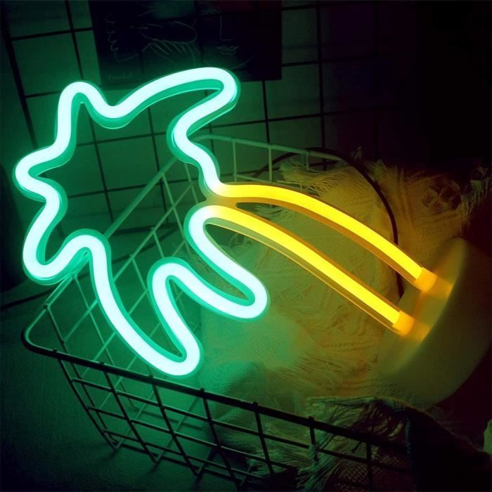 Coconut Palm Tree Néon Signs Lampe De Nuit Néon Avec Support De Base ...