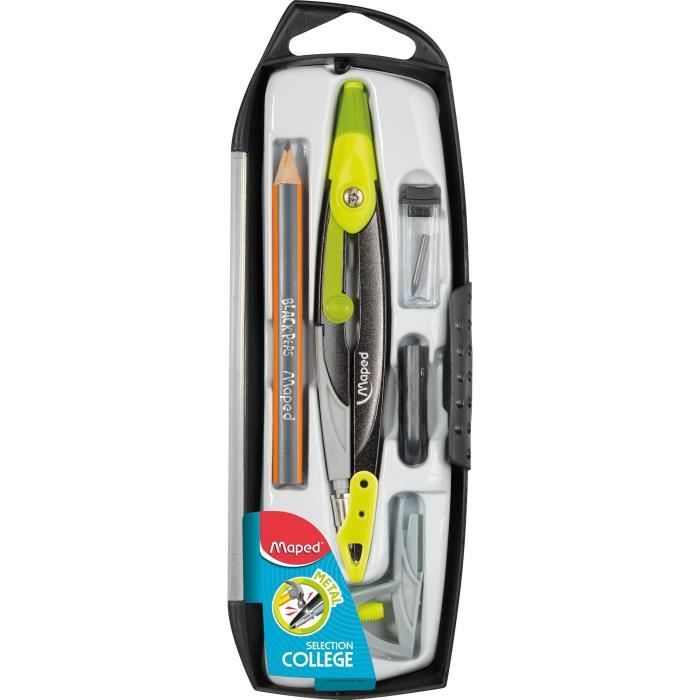 Coffret compas Open - MAPED - Avec bague universelle - Coloris assortis ...
