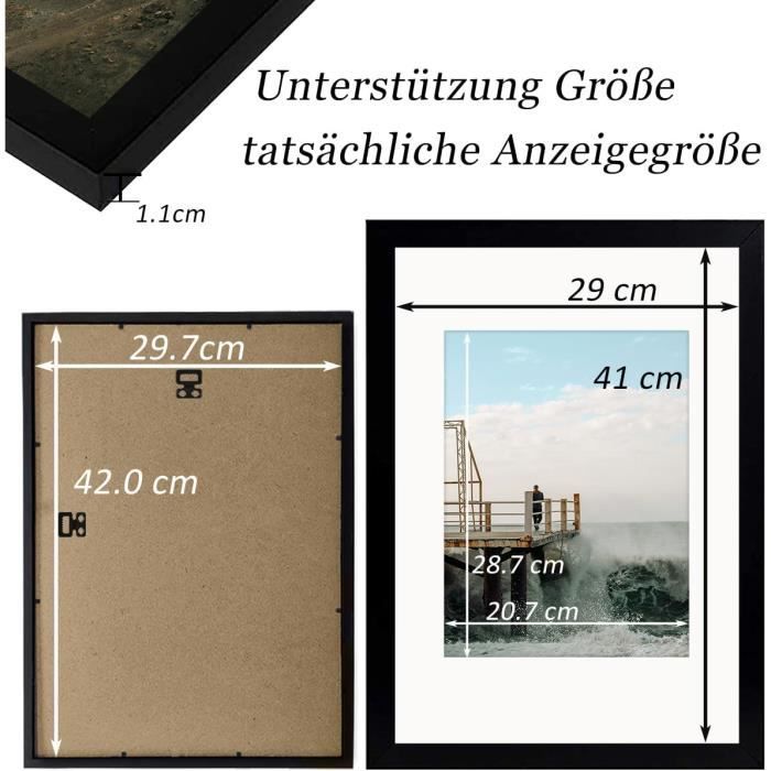 Cadre Photo A3 29,7X42 Cm En Bois, Cadre Photo A3 Pour Impression A3 ...