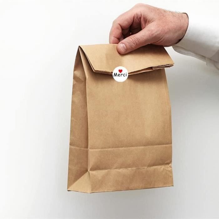 1000 etiquette autocollante merci, 25mm Thank You Sticker Merci Label ...