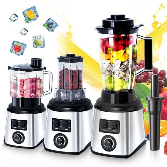 Blender Smoothie, 3000w Professionnel Mixeur Puissant Multifonction 38000 R-Min, 1-3L Capacité 8 ...