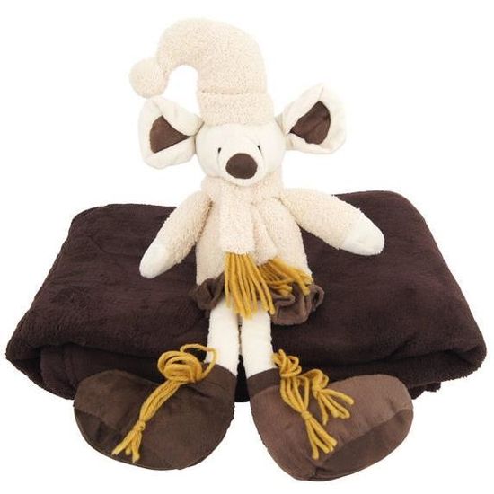Plaid polaire + Doudou Souris assorti Cadeau pour bébé - Cdiscount ...