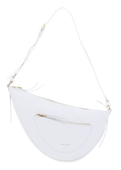 COCCINELLE Sac à épaule blanc en cuir pour femme - Snuggie Shoulderbag ...