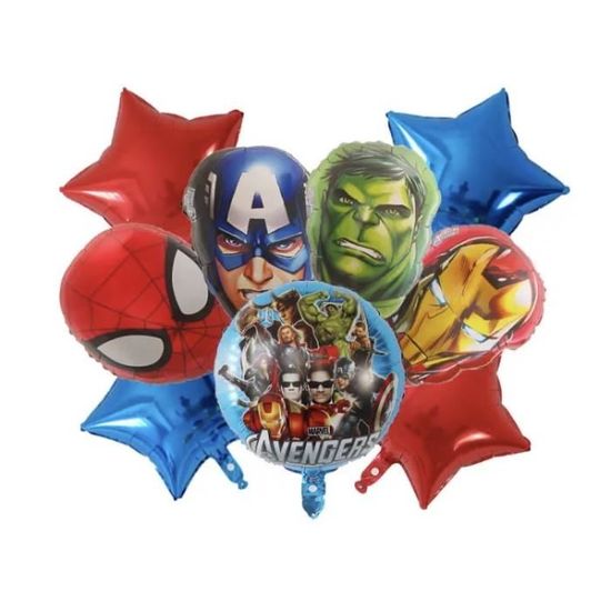 Lot ballons hélium avengers spider man hulk iron man cadeau captain ...