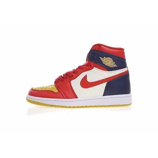 Basket AIRs-JORDANn 1 OG Homme Rouge Rouge - Cdiscount Chaussures