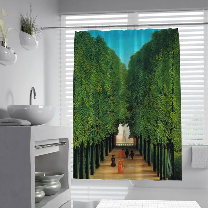 Henri Rousseau Classic Artwork Rideau De Douche Avenue Dans Le Parc À ...
