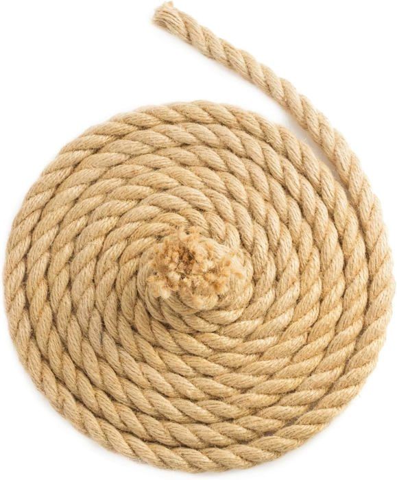Corde en Jute Torsadée Diamètre : Ø 24 mm, 20 Mètres - Cdiscount Bricolage