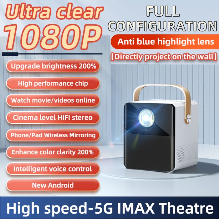 Nouveau projecteur 5G intelligent ultra-clair pour la maison chambre ...