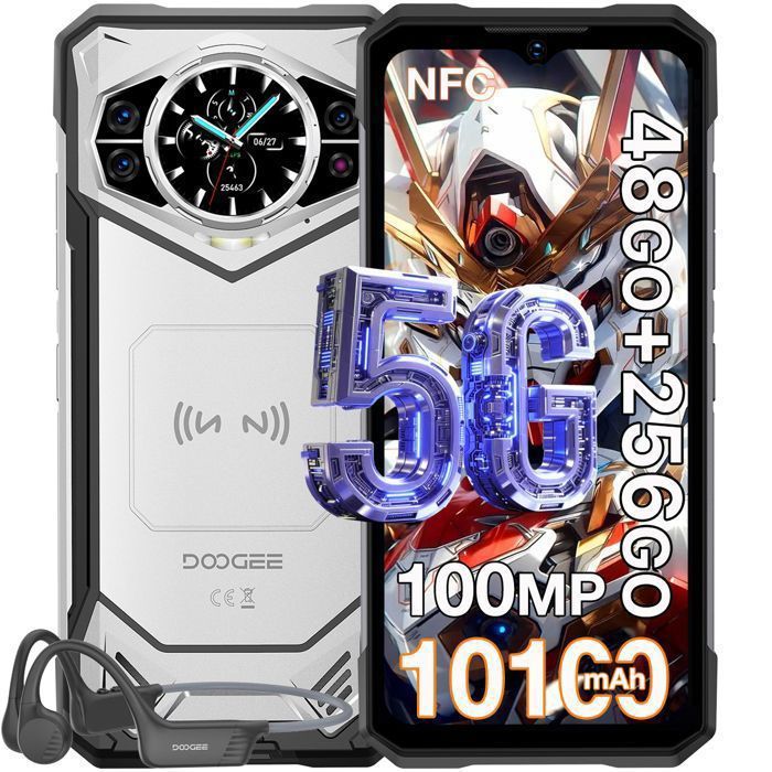 Doogee S200 VIP 5G Smartphone Robuste 48Go + 256Go 10100mAh/33W 100MP ...