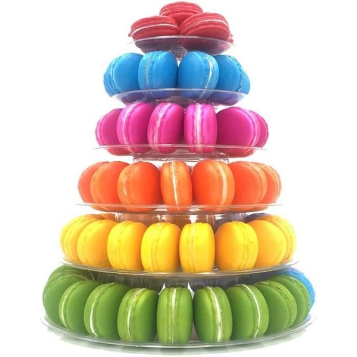 6 couches ronde Macaron Tour support à gâteau Macaron Affichage Rack ...