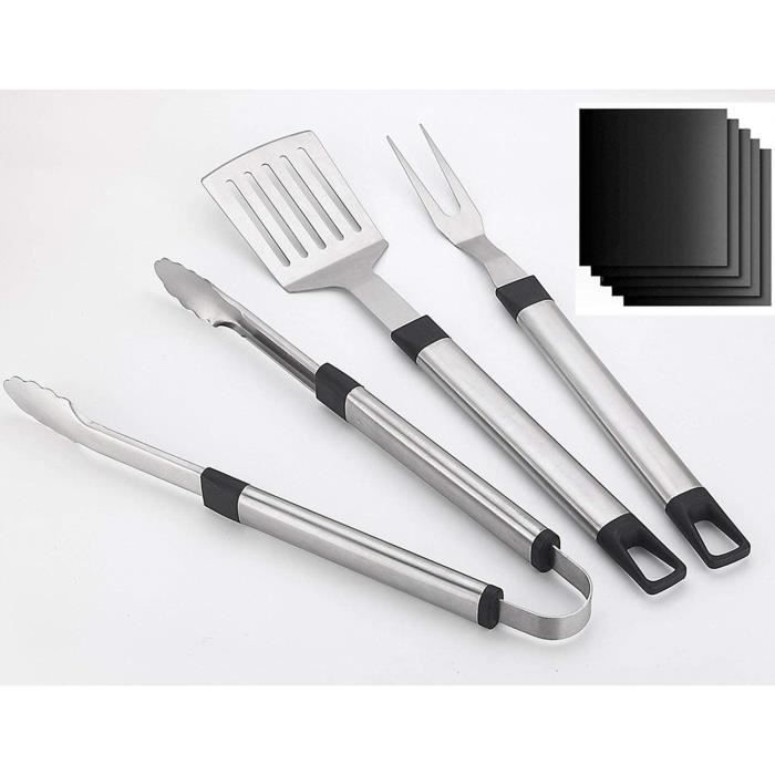 3 Pièces Grill Ware Set-INOX Extérieure en Acier Barbecue Pelle Set 5 ...