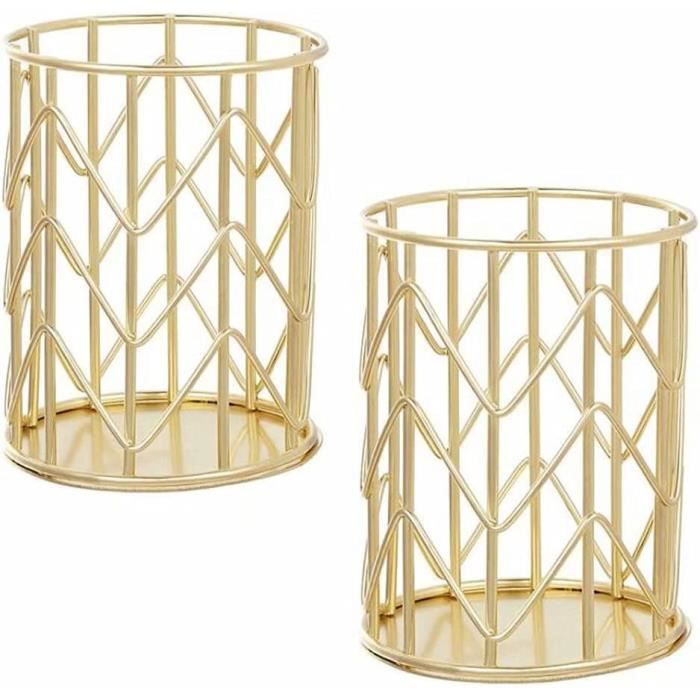 Porte-Stylo Rond en Métal, Pot À Stylos En Fer Rond ,Pot à Crayon en ...