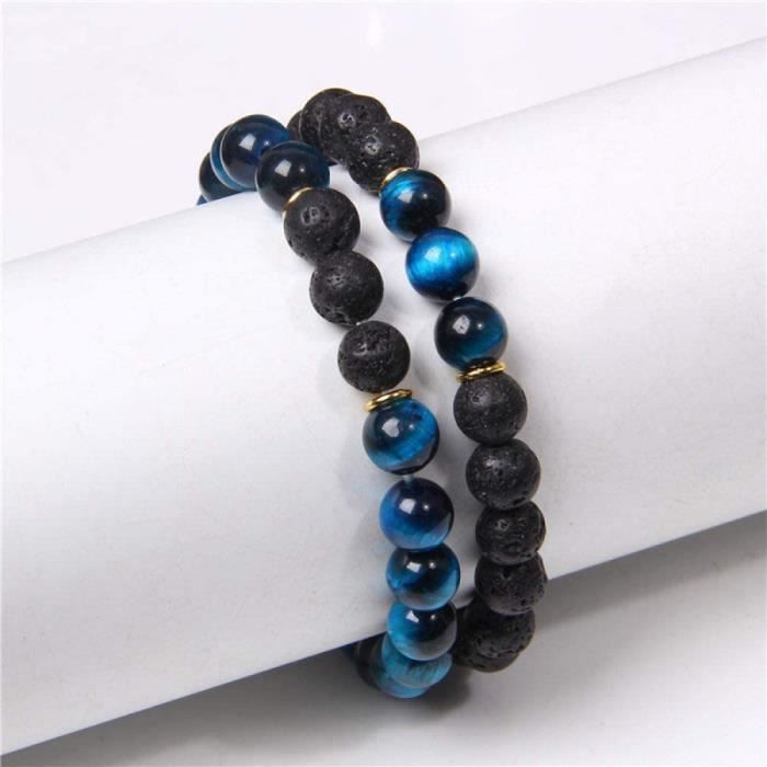 Bracelet En Pierre Naturelle, 7 Chakras Perles En Pierre Naturelle Oeil ...