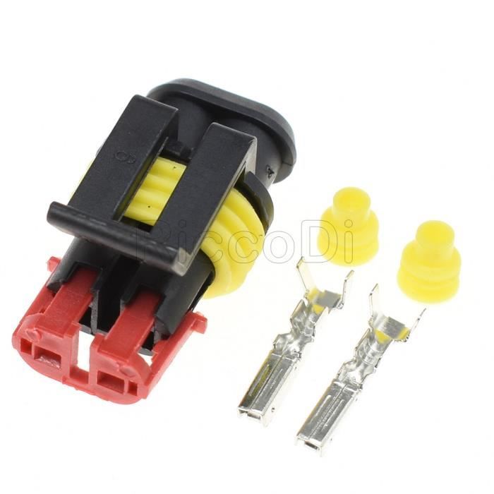 Ensemble de connecteur féminin - 20 pieds - Connecteur Superseal AMP mâle femelle, câble ...