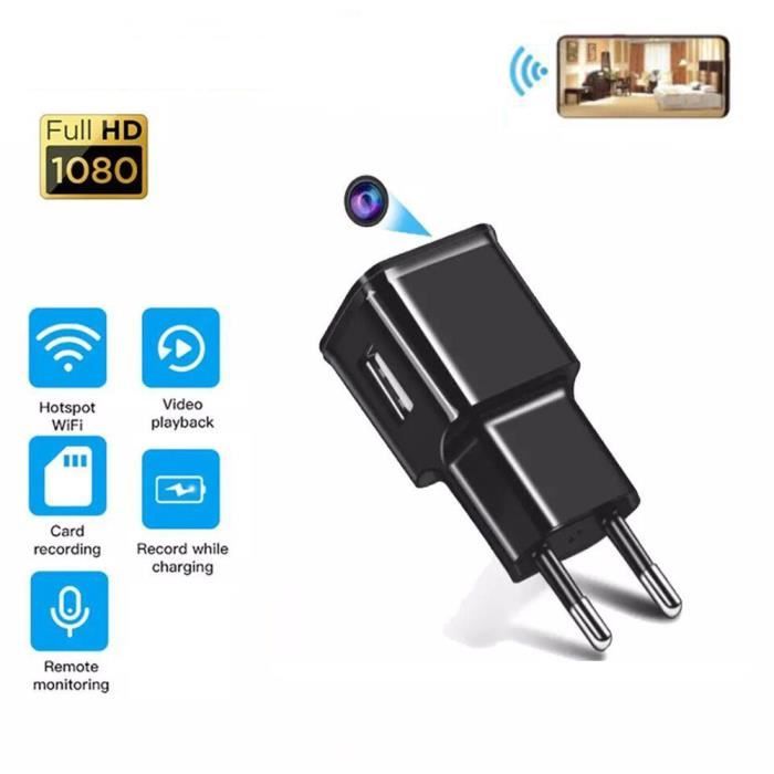 Caméra miniature - Mini caméra de Surveillance sans fil 1080P - EU plug ...