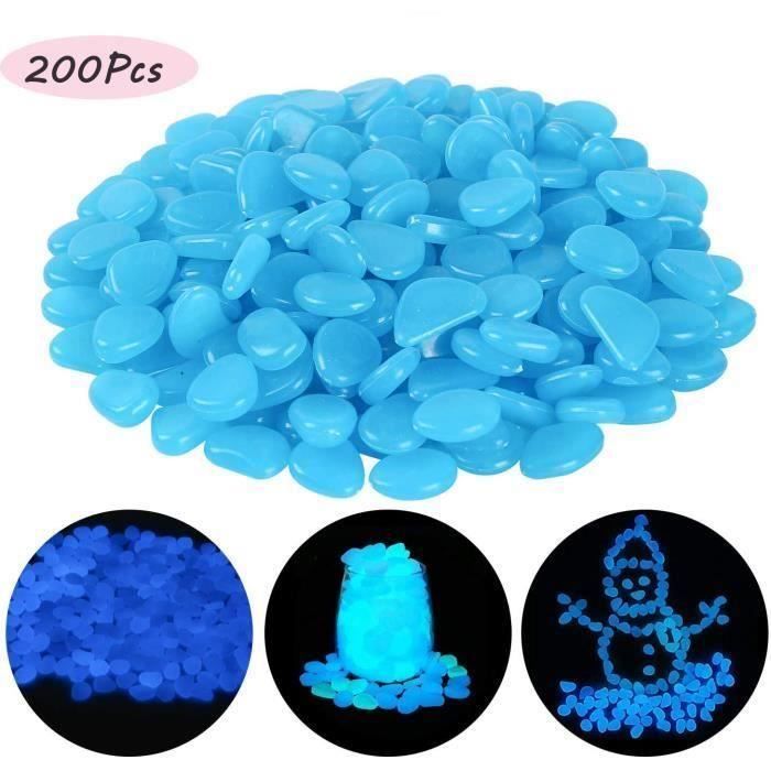 Galet lumineux - AUTREMENT - Huixin 200 PCS - Blanc - Bleu - Décoration ...