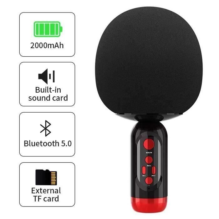 Microphone,Microphone professionnel karaoké sans fil Bluetooth, Big Egg ...