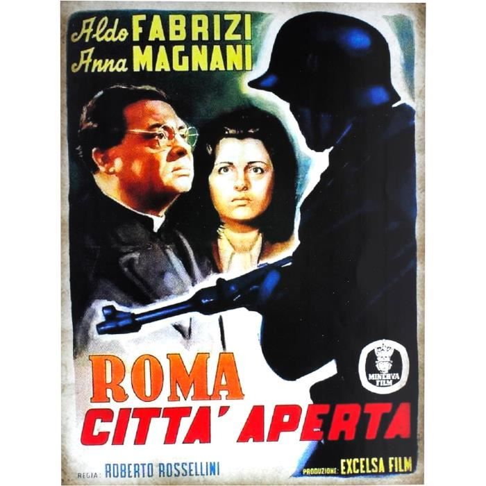 Affiche Murale Série Locandine Film Célèbre (Rome Ville Ouverte) Sans ...