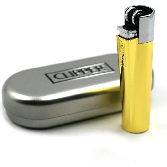 CLIPPER -Briquet Clipper Métal avec Etui Gold and Silver – Modèle 2 ... CLIPPER -Briquet Clipper Métal avec Etui Gold and Silver – Modèle 2 ...