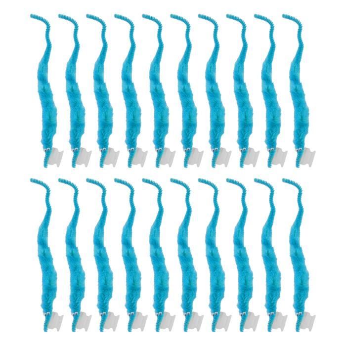 MEI-20 Pcs Furry Worm Soft Touch Plush Material Cute Style DIY Compact ...
