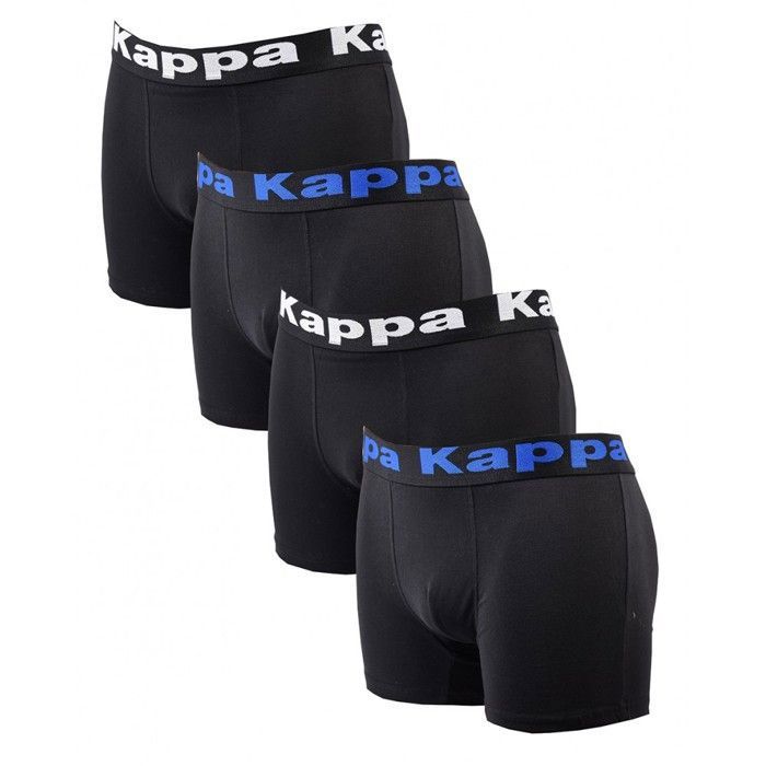 Boxer homme KAPPA - Pack de 4 Boxers 0230 - Noir - Lot de 4 - 57% COTON ...