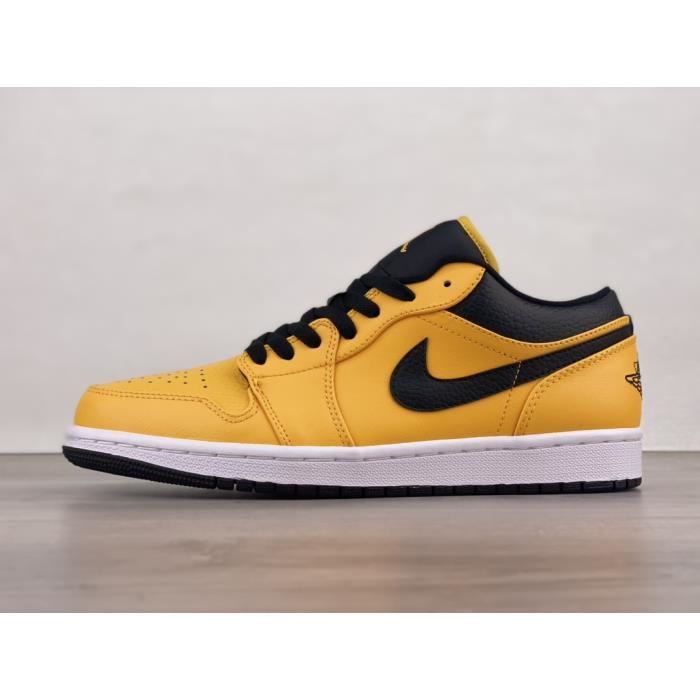Jordan 1 chaussures pour hommes et femmes 553558-700 Jaune - Cdiscount ...