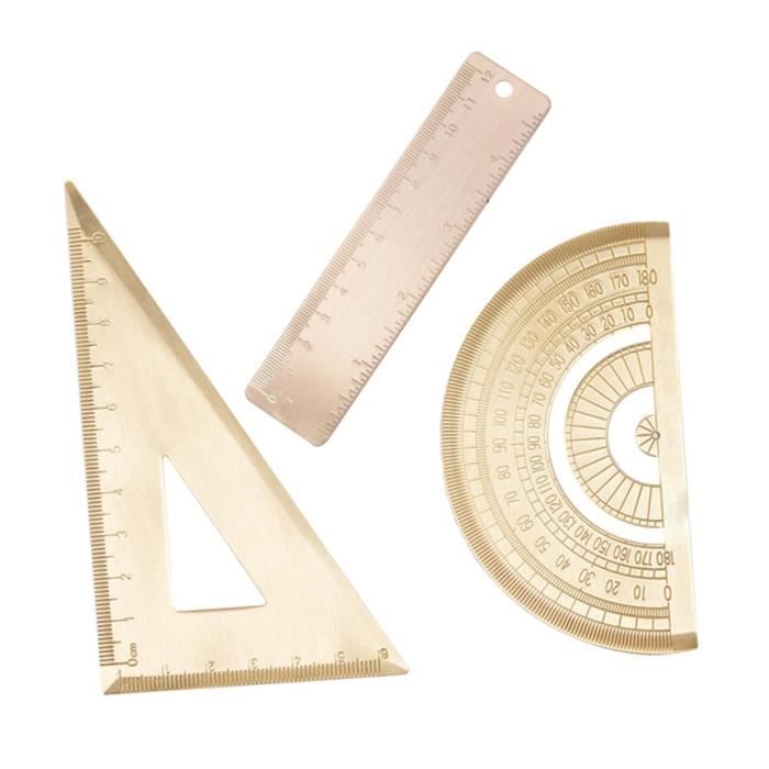 1 Ensemble D'Outils De Dessin En Laiton Règle Claire Règles En Vrac ...