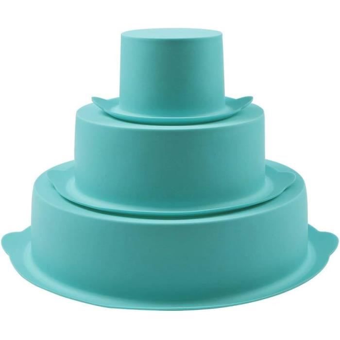 Webake Moule Layer Cake Silicone Moule À Gâteau Lot de 3 Couches de ...