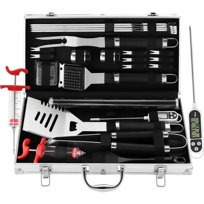 Grilljoy Ensemble Barbecue, 25pcs Barbecue Accessoire avec résistant à ...