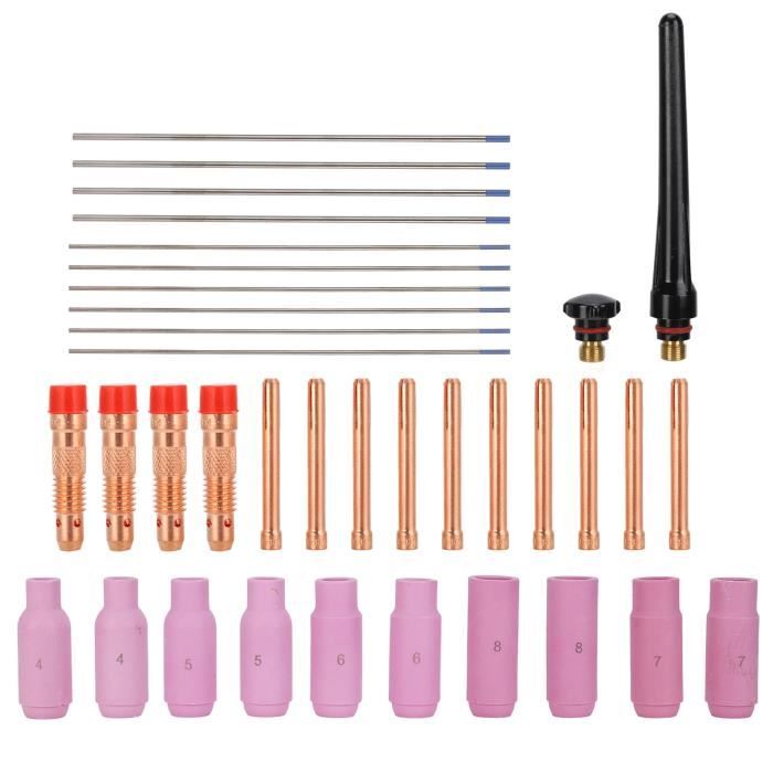 Tbest Welder Torches Gas Lens, Welding Torch Accessories Kit 36Pcs for ...