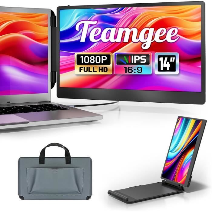 Moniteur Portable- Deuxième Écran 14'' Full Hd Pour Ordinateur Portable - Extension D'Écran Pour ...