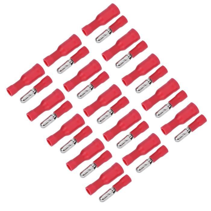 YOSOO Bornes à sertir femelles mâles YOSOO Bornes de fil isolées 50 paires de cosses isolées ...