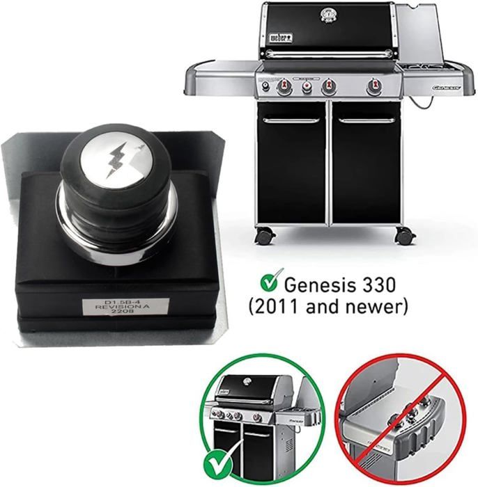 7629 Allumeur Pour Barbecue À Gaz Weber Genesis 330, E330, Ep330, S330 ...