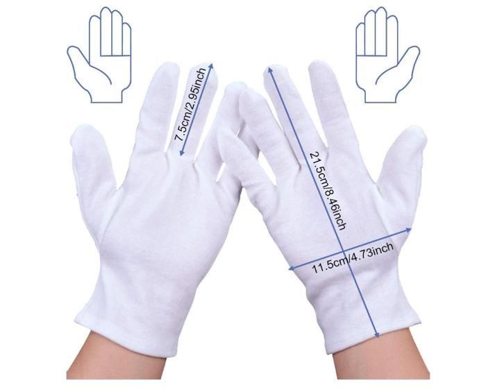 12 Paires de Gants en Coton Blanc, Gants en Coton, Confortables et ...