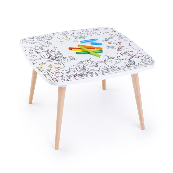 Table en bois à colorier - Coloritable - La Ferme - Chambre d'enfant ...