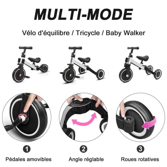 Vélo Draisienne Tricycle Évolutif 3 en 1 pour Enfants - MAGICFOX ...