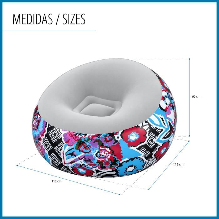 Fauteuil Gonflable Bestway - Bleu - Multicolore - Plastique - Résine ...