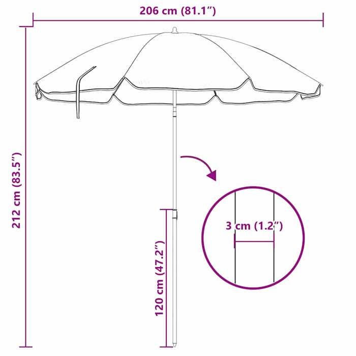 Parasol de plage - desgin moderne - 1 PC - contre le soleil ...