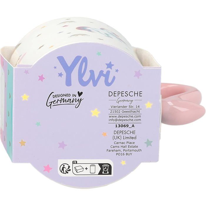 TRAHOO-13069 Ylvi Becher Einhorn - Tasse en blanc avec impression ...