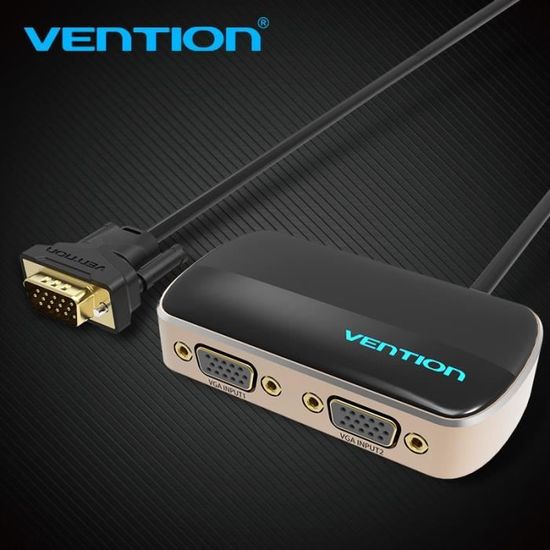 Répartiteur VGA 2 ports, commutateur entrée-sortie 1 ordinateur ...