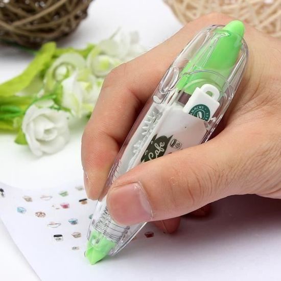 JIE 2Pcs Ruban Correcteur Tape Effaceur Correction Rollers vert ...