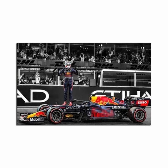 Tableau - Toile,Max Verstappens F1 affiche de course,impression sur ...