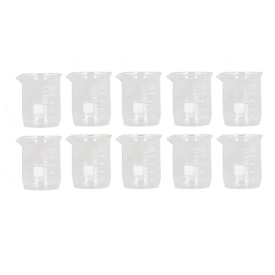 Cikonielf Bécher de laboratoire 10 Pcs Verre Bécher Laboratoire ...