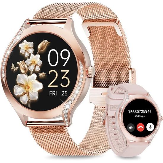 Montre Connectée Femme(Passer-Recevoir Des Appels) 1.19" Smartwatch ...