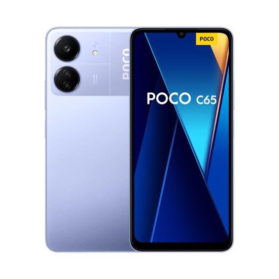 POCO C65 4G 8Go 256Go Violet MediaTek Helio G85 6.74" Dot Drop Display ...