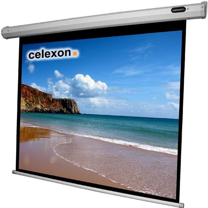 Ecran de projection motorisé - CELEXON - 200 x 200 cm - Format 1:1 ...