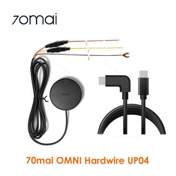 70mai-Kit de câblage 4G UP04,caméra de tableau de bord Omni X200,vue ...