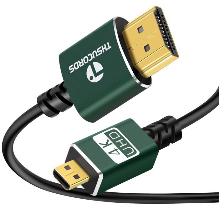 Extra Thin Cble Micro HDMI vers HDMI 2M Ultra Extrmement Flexible Fin ...
